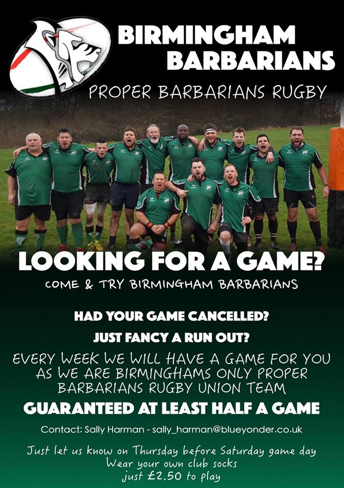 Birmingham Barbarians RFC – Try To Remember